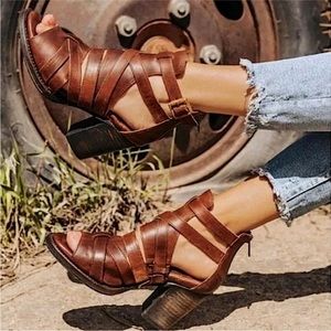 Freebird by Steven | Shoes | New Freebird Claw Distressed Brown Leather Strappy Heel Gladiator ...